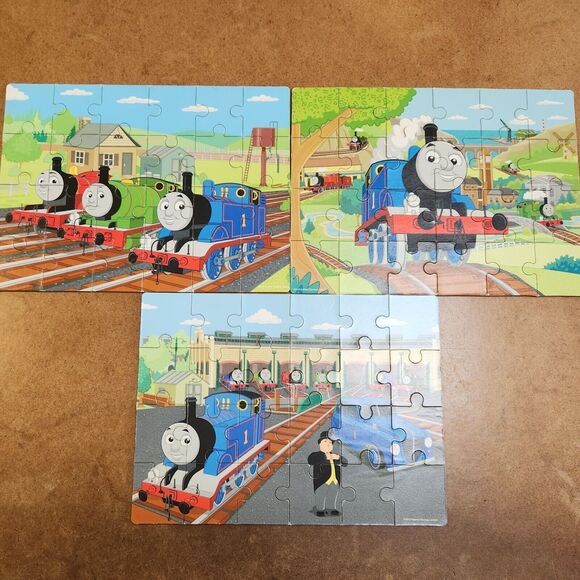 Toys | Thomas The Tank Engine Friends 3 Wood Puzzles In Storage Box ...
